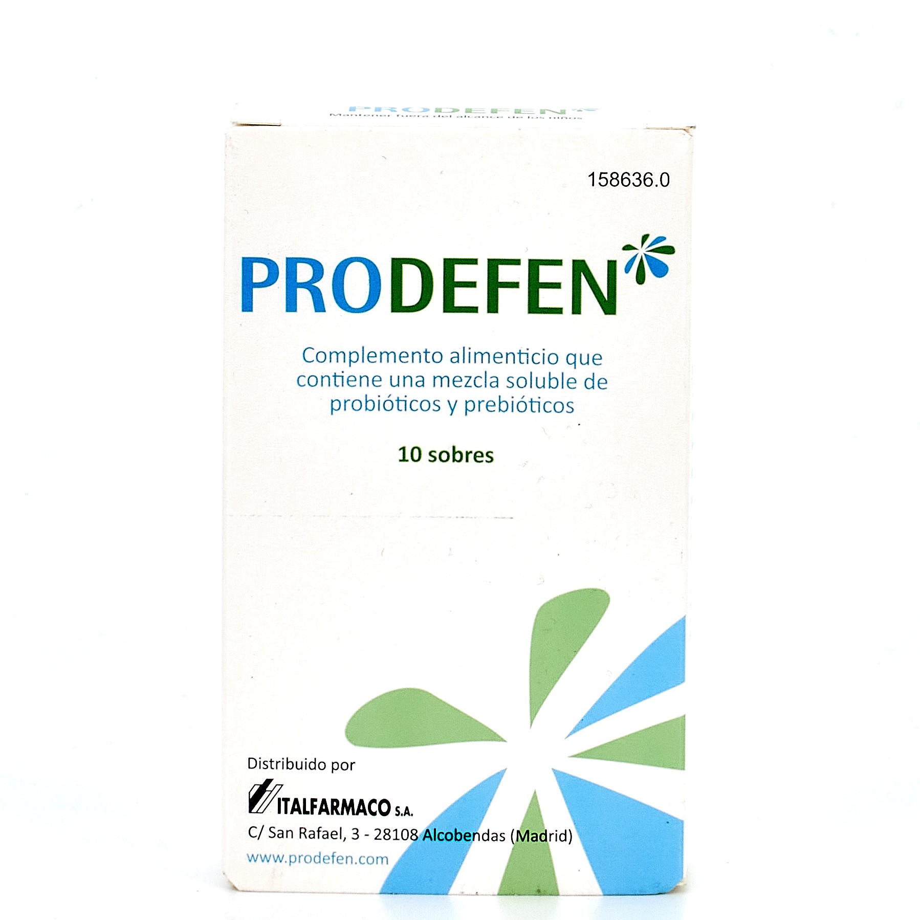 Prodefen 10 sobres, probióticos y prebióticos