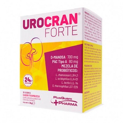 Comprar Urocran Forte sabor frambuesa, 30 sobres. Salud urinaria. al ...
